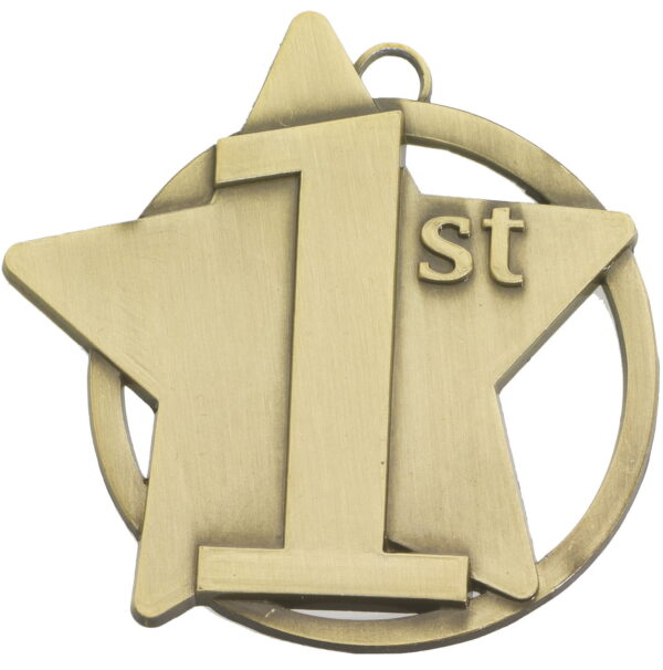 1st, 2nd, 3rd Place Star Medals | Prime Trophies