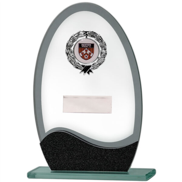 Black Oval Glass Trophy | Prime Trophies