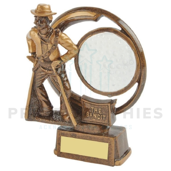 Circular The Bandit Novelty Golf Trophy | Prime Trophies
