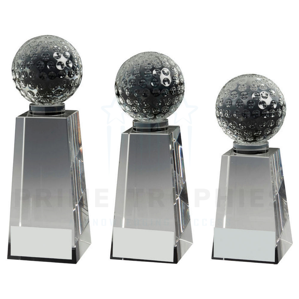 Crystal Golf Ball Column Trophy | Prime Trophies