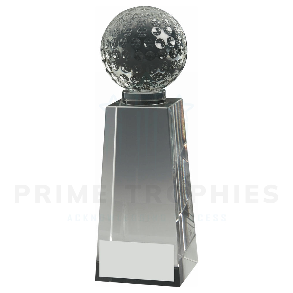 Crystal Golf Ball Column Trophy | Prime Trophies