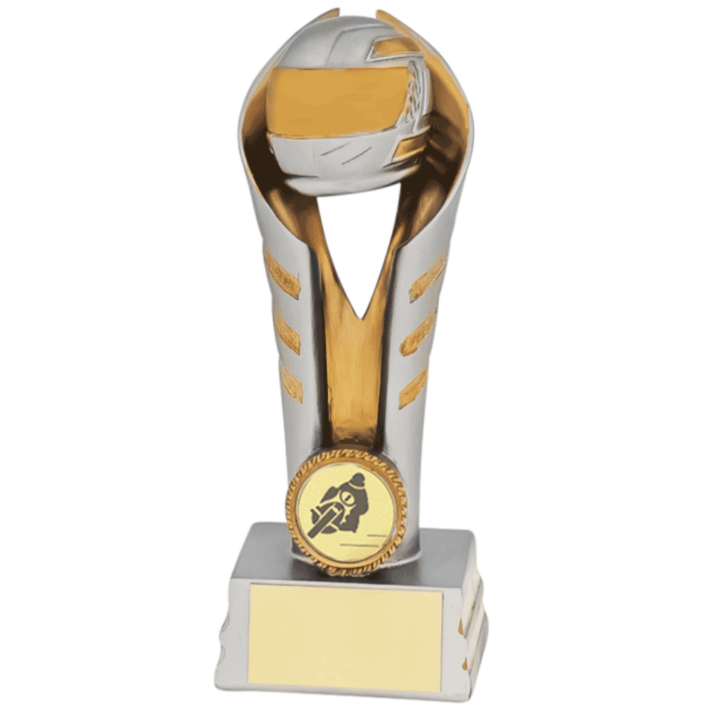 Silver & Gold Motorsport Helmet Trophy | Prime Trophies
