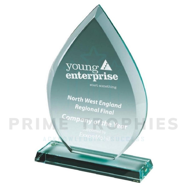 Premium Spade Jade Glass Stand | Prime Trophies