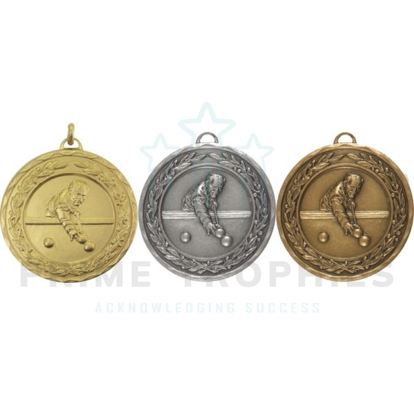 50mm Economy Laurel Wreath Snooker/Pool Medal | Prime Trophies