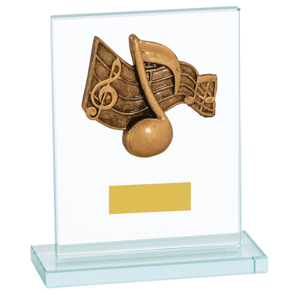 Music Note Glass Trophy | Prime Trophies